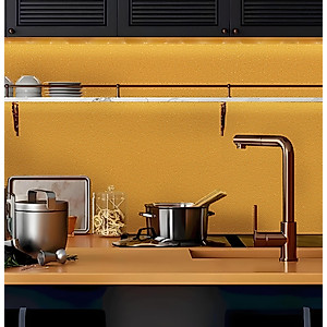 Gold Self Adhesive Contact Paper 15.7"x118" Metallic Gold Wallpaper Stick and Peel Contact Paper Kitchen Oil Proof Waterproof Backsplash Wallpaper for Countertop Cabinet Drawer Shelf Furniture Decor