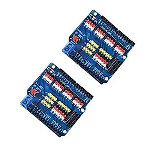 Comimark 2Pcs V5 Sensor Shield Expansion Board Shield for Arduino UNO R3 V5.0 Electric Module
