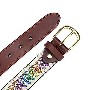 SEC.119 Grateful Dead Oatmeal Skeletons Casual Belt | Officially Licensed Apparel | Size 42