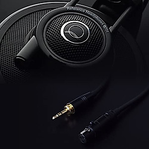 K240 Cable Coiled Audio Cord Wire Mini XLR 3Pin to 3.5mm&6.35mm Adapter Replacement for AKG Q701 K712 K702 K240S K240MKII K141 K171 K181 K271 K271S K271MKII K241 K175 K275 Headphones(Coiled Cable)