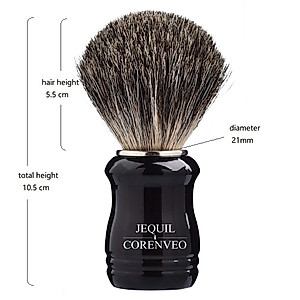 Je&Co Shaving Set,Pure badger Hair Shaving Brush with Steel Stand and Steel Bowl