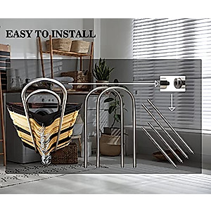 VCREATC Hanger Stacker, Clothes Hanger Organizer Stand, Portable Wood Hanger Storage Rack, Large Wire and Velvet Hanger Holder for Closet Laundry Room, Commercial Hanger Storage (Large - 32.7" H)