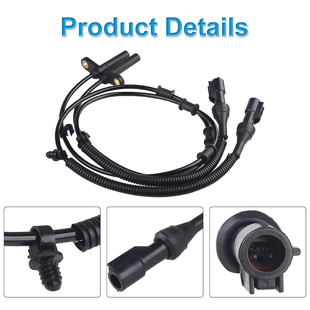 WMPHE Compatible with 1 Pair Front Left & Right ABS Wheel Speed Sensor Ford F150 2005 2006 2007 2008, Lincoln Mark LT 2007 2008, Replace OEM 7L3Z-2C204-A 695-044, Only for RWD Models