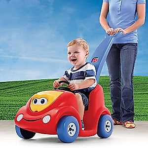 Step2 Push Around Buggy Ride On Toddler Push Car, Red – Ride On Toy with Included Safety Belt, Comfortable Handle, Realistic Wheel for Pretend Play – Push Toy Makes a Great Stroller Alternative