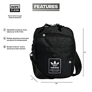 adidas Originals Utility Festival 3.0 Crossbody Bag, Black, One Size