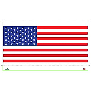 Leaveshade RV Awning Fabric Replacement Camper Trailer Awning Fabric Super Heavy Vinyl Coated Polyester 15'3''(Fit for 16' Awning)-USA Flag (Custom Looking)