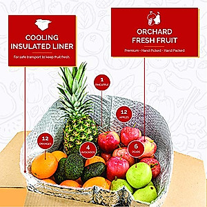 Gourmet Mixed Fruit Pack (15 Lbs) with - 1 Pineapple, 4 Avocado, 12 Apple, 12 Orange, 6 Pear (35 Pieces) from Capital City Fruit, Farm Produce Direct.
