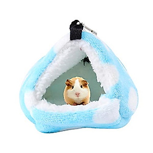 iplusmile 2pcs for Pig Bed Chinchilla Hammock, Xsblue Ferret Beds Plush Blue，Size Animals Blue Be Fleece Hanging Small and Mice Nest Soft - Hideaway Cotton L Bed, Hideout Hideout, Sleeping