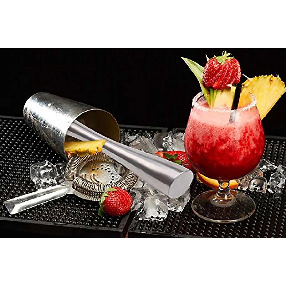 ITTA Super Heavy Duty 8" Stainless Steel Muddler with Serrated End, 1 pack