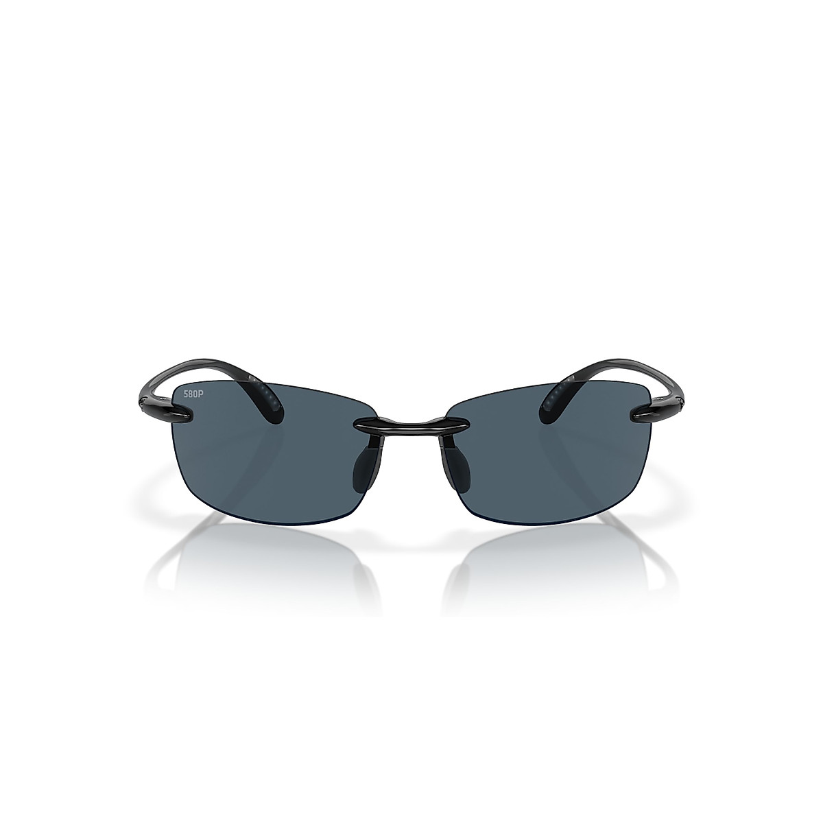 Costa Del Mar Unisex Sunglasses Shiny Black Frame, Gray Lenses, 60MM