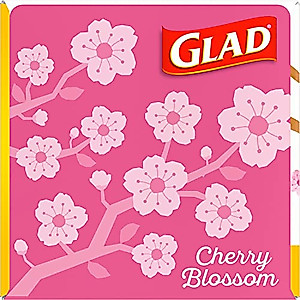 Glad Odorshield Small Drawstring Trash Bags, 4 Gal, Pink, Cherry Blossom, 80 Ct, Pack May Vary