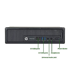 HP 800 G1 USFF Computer Desktop PC, Intel Core i5 3.2GHz Processor, 8GB Ram, 250GB Hard Drive, WiFi | Bluetooth, 1080p Webcam, Wireless Keyboard & Mouse, 20 Inch Monitor, Windows 10 (Renewed)