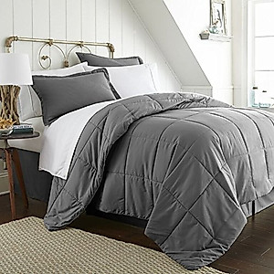 Linen Market Bed in A Bag, Gray, Twin XL, (SS-Multi-TWINXL-Gray)