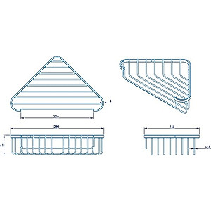 Croydex Rust Free Mild Steel Corner Basket, Silver