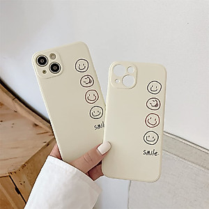 Cute Pattern Design Phone Case for Apple iPhone 14 Protective Cover Cartoon Side Frame Silicone Cases Compatible with iPhone 14 6.1 inch - Beige