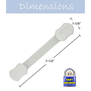 Baby Proofing Strap Locks for Child Safety and Child Proofing Your Home, Fridge, Drawers, Stove, Toilet, Dishwasher, Oven and More | Free Bonus - 2 Free Straps and Spare 3M Tape