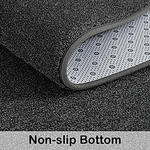 Rtizon Area Rug for Bedroom, 4x6 Feet Black and White Shag Rugs with Memory Foam for Living Room Dorm, Machine Washable Carpet for Girls Kids Nursery Play Room