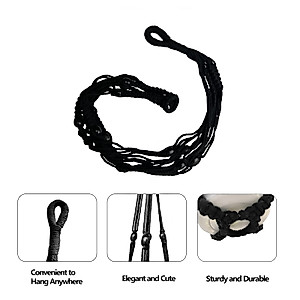 CAMUTKRY Macrame Plant Hanger 23 Inch 2 Pack Indoor for 4 to 6 Inch Plant Pots Brown Holder No Tassels Boho Home Decor