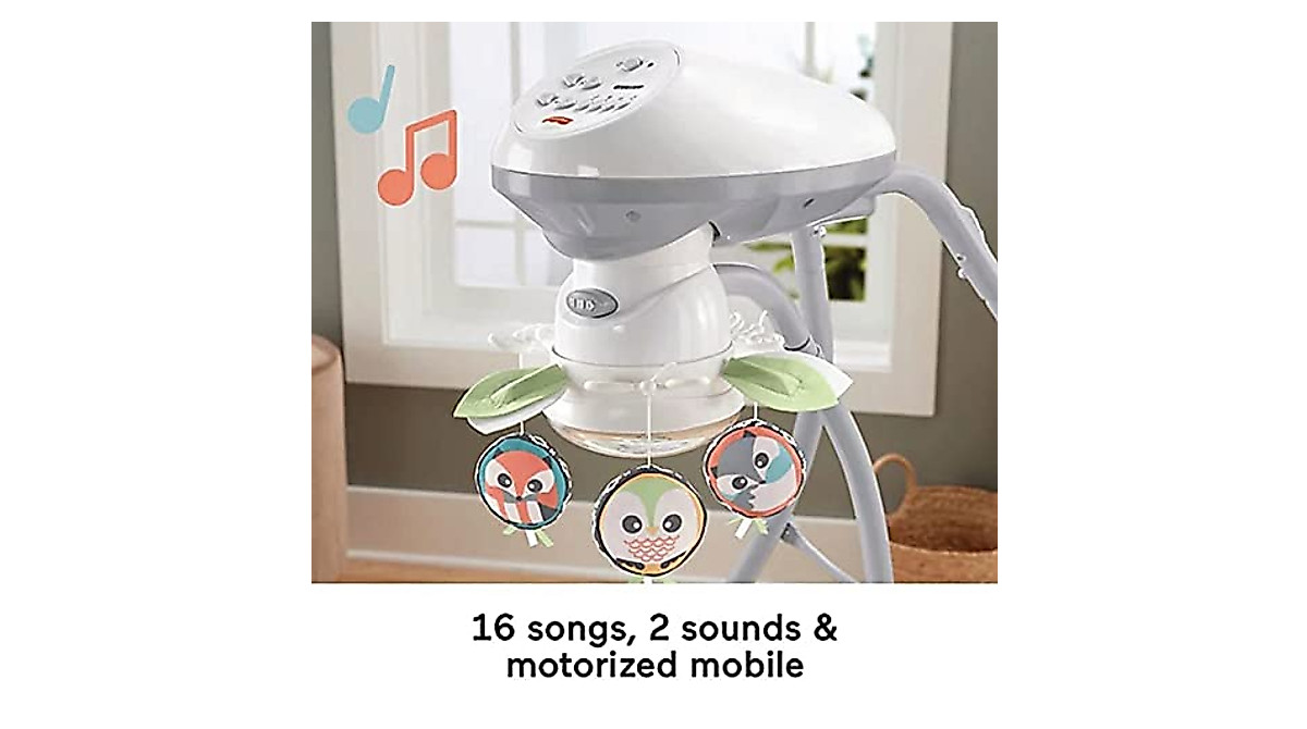 Fisher-Price Snow Leopard Baby Swing - Soothing & Versatile Baby Seat