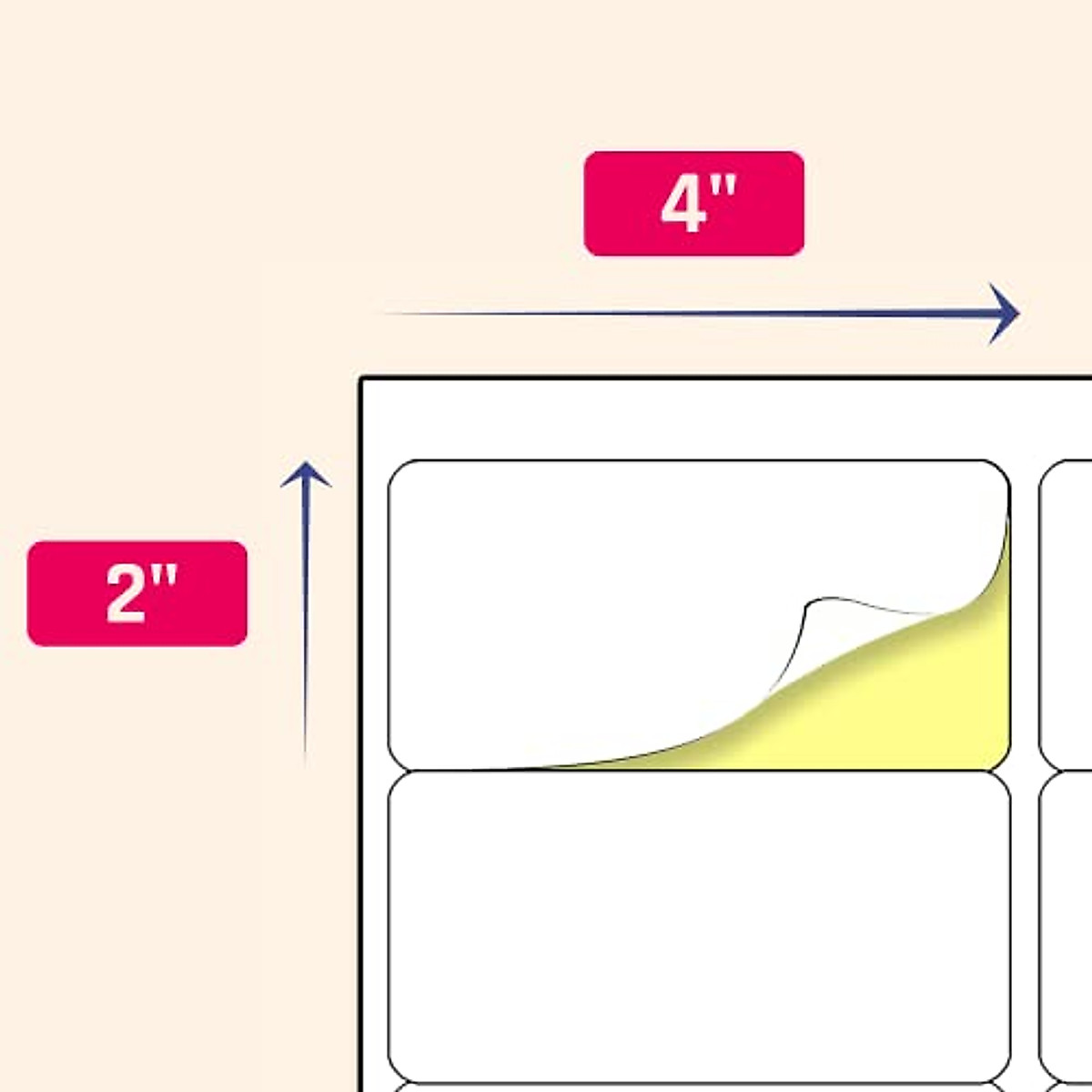 (2" x 4") 30 Sheets, Printable White Sticker Labels, Laser/Inkjet Printing - Matte, 10 per Page