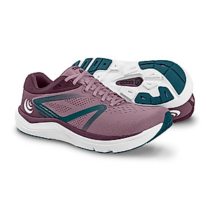 Topo Athletic Women's Magnifly 4 Comfortable Cushioned Durable 0MM Drop Road Running Shoes, Athletic Shoes for Road Running, Mauve/Navy, Size 8