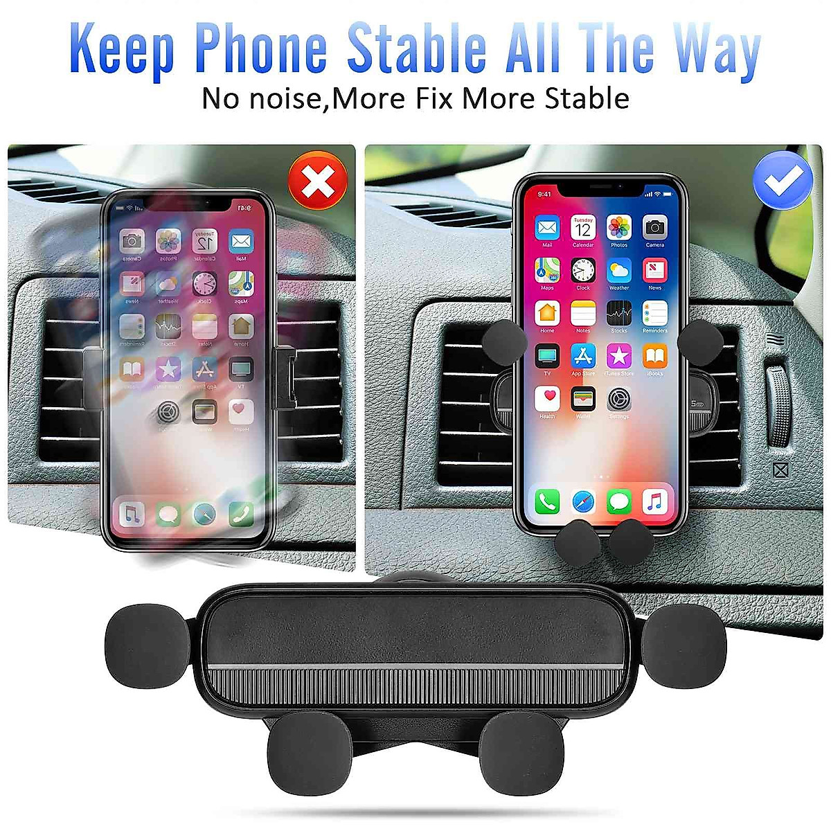 Phone for Car Phone Holder [Upgraded Design] Mini Phone Holder Car for iPhone/Smartphone Air Vent Clip Auto Lock Car Cell Phone Holder Cradle for Realme C15 Qualcomm Edition