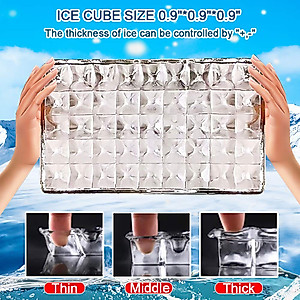 ROVSUN 150lbs/24h Commercial Ice Maker with 24lbs Storage Bin, Freestanding Industrial Ice Machine for Home Restaurant Bar Cafe Office