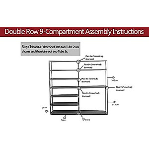 27-Pairs Portable Shoe Rack Double Row 9 Lattices Shoe Storage Organizer Cabinet Tower with Dustproof Cover (grey)
