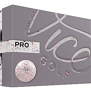 VICE Golf PRO Soft DRIP RED 2020 | 12 Golf Balls | Features: 3-Piece cast Urethane, Soft Feel, high Ball Flight Stability | Profile: for Ambitious Golfers (VG1008099)