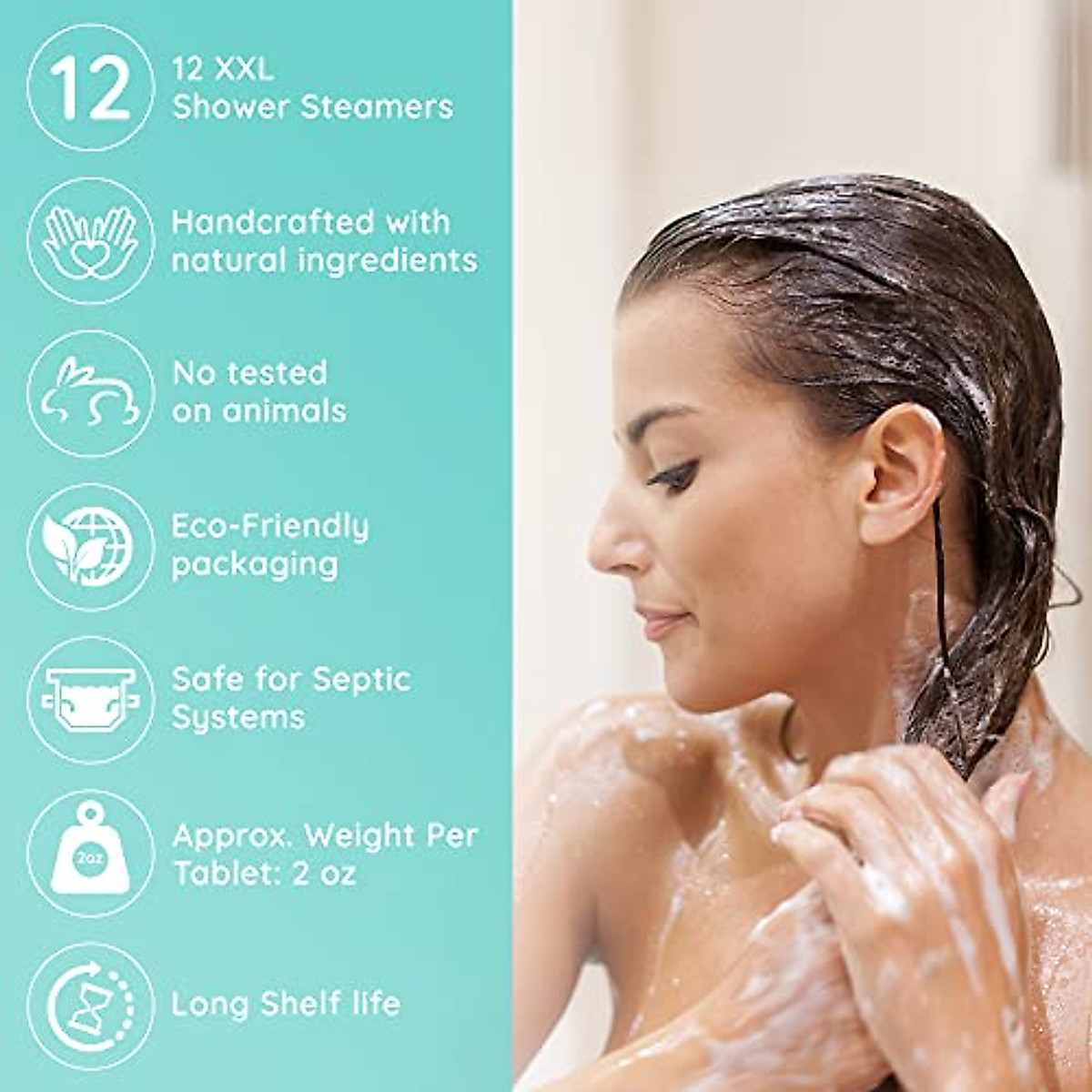 Shower Bombs Aromatherapy Gift Set - Variety Pack of 12 Strong Scent Tablets - Essential Oil Shower Steamer - Spa Gift Set - Relaxing Pampering Gifts for Stress Relief - Shower Bath Bombs