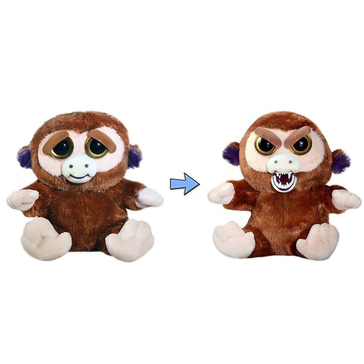 William Mark Feisty Pets Grandmaster Funk Adorable Plush Stuffed Monkey that Turns Feisty with a Squeeze