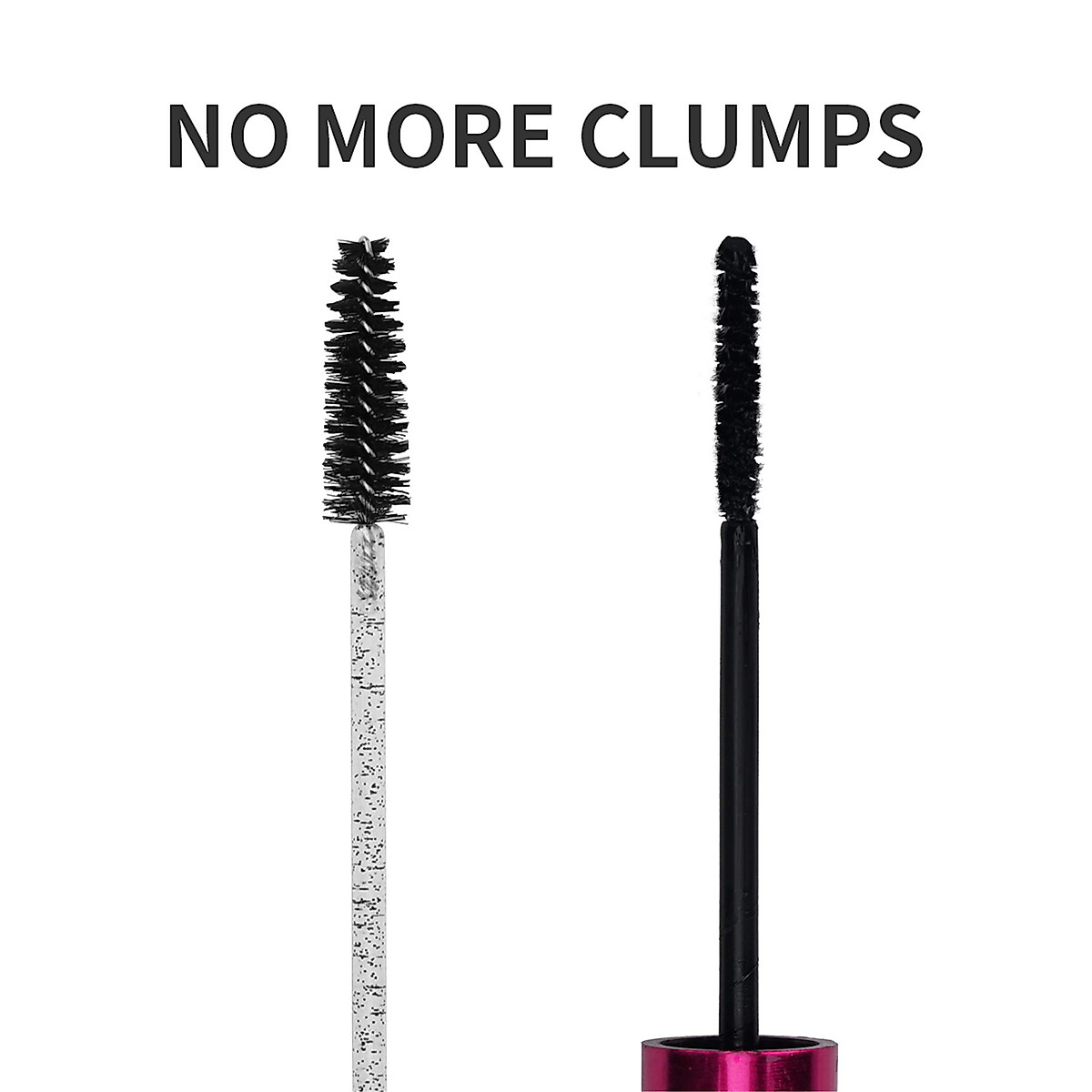 tifanso 200PCS Eyelash Brush Disposable Mascara Brush Wand for Lashes Spoolie brushes Eyebrow Spoolie Eyelash Extension Supplies (Black)