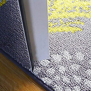 morgantag Indoor Door Mats for Home Entrance,Kitchen Rug Mat Set 2 Pieces17.5 x 27.5/17.5 x 47.5 Non-Slip Absorbent Entrance Rug for Stairs, Entryway, Hallway,Dining Room, Machine Washable Gold