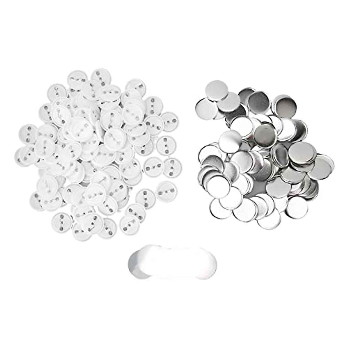100sets Round Badge Button Parts,Blank Button Making Supplies Metal Button Pin Badge Kit Button Pin Badge Kit Button Supplies Button Parts for Button Maker Machine for DIY Craft (44MM)