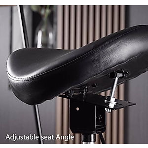 Kneeling Chair with Wheels, Ergonomic Balance Chair for Home and Office，Adjustable Saddle Chair to Improve Your Posture,Comfortable Knees and Footrest,Black,SSS-1459-M