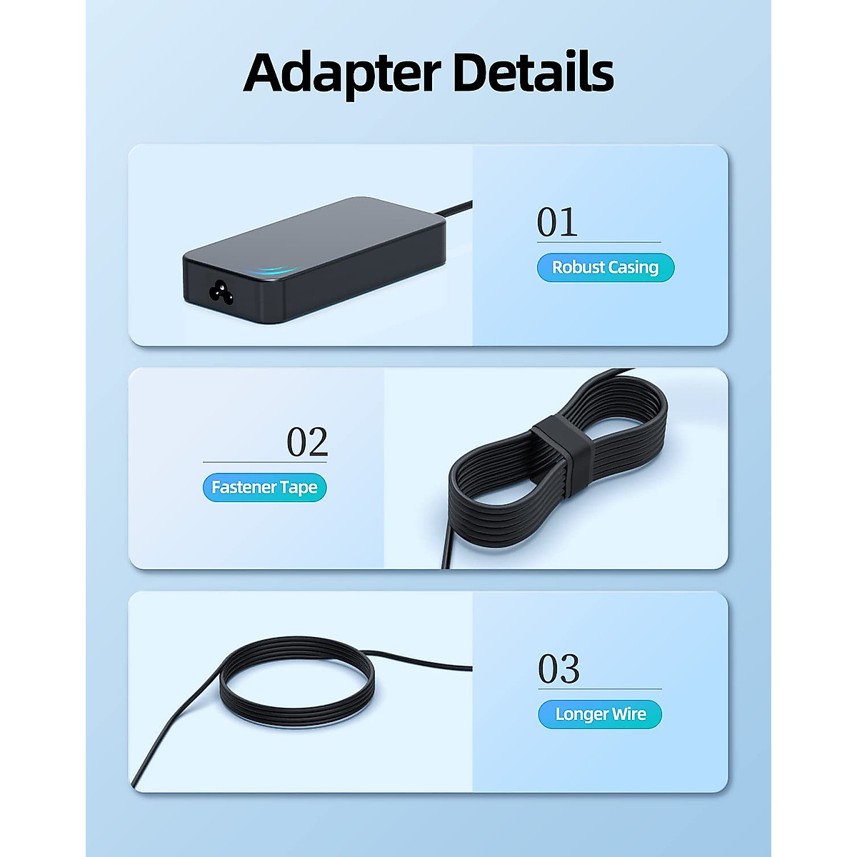 Power Cord Fit for Sony Smart TV XBR-43X800H XBR-49X800H XBR-49X800G XBR43X800H XBR49X800H XBR49X800G X800H 43-inch 49-inch Supply Adapter AC Charger