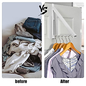 NEEGLEN Foldable Over Door Hanger - Over The Door Clothes Drying Rack - Space-Saving Over Door Organizer for Travel Bathrooms,Dorm Rooms Coat Towel Rack-1Pack
