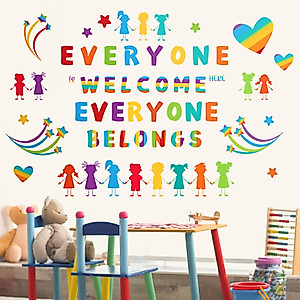 Yinder Kids Wall Decals Classroom Decals Playroom Wall Decor Wall Decals Daycare Decals Motivational Wall Decals Positive Saying Sticker Splatter Wall Sticker for Kids Bedroom Nursery