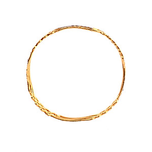 Jewar Mandi Bangles Gold Plated Silver Etching Handmade Work Bracelet Jewelry for Women (Zig Zag Bangles, 2.4) (Zig Zag Bangles, 2.6)