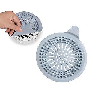 Drain Hair Catcher Shower Drain Cover Bathroom Tub- Silicone Shower Hair Drain Catcher for Bath Tub, Sink Stopper, Bathtub, Shower Hair Catcher Sink Cover to Help Prevent Clogging