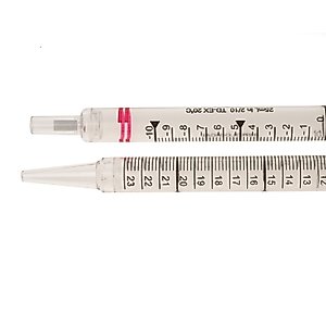 Celltreat 229225B Serological Pipet, 25mL Capacity, Sterile, Individually Wrapped/Bag (Case of 200),Red
