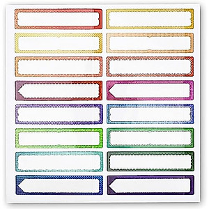 Juvale 208-Pack Waterproof Name Date Labels for Daycare, Baby Bottles, Assorted Colors, 2.5 x .5 inches