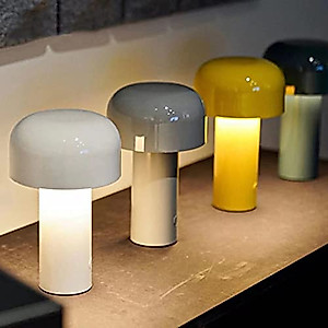 liuwei Desk Lamp for Portable Touch Dimming,USB Rechargeable Night Light Simple Floor Lamp,Mushroom Table Light for Living Room/bar/Bedroom/Bedside/Study,Yellow