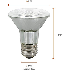 SYLVANIA 16104 Repalcement 2-Pack Capsylite Halogen Dimmable Lamp / PAR20 Flood Light Reflector / 50W Replacement/Medium Base E26 / 39 Watt / 2850 K – Warm White