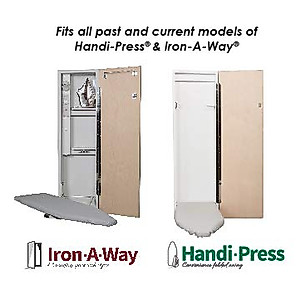 Handi-Press Iron-A-Way Ironing Board Replacement Cover and Pad, Cool Grey