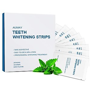 Professional Effects Teeth Whitening Strips 20 Treatments, 40 Strips, Teeth Whitening Kit Gel Products for Sensitive Teeth, Removes Coffee, Tea & Tobacco Stains
