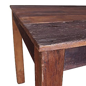 YPWRENH Snack Table Kitchen Tables Dining Table Solid Reclaimed Wood 32.3"x31.5"x29.9" for Dining Room, Kitchen or Living Room