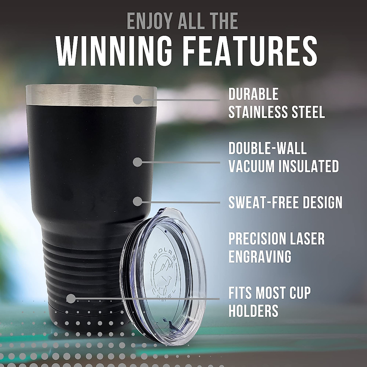 JFWcreations Soccer Coach Tumbler - Soccer Coach Gift 30oz Insulated Engraved Stainless Steel Soccer Coach Cup Black