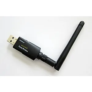 Panda Wireless PAU06 300Mbps Wireless N USB Adapter - w/High Gain Antenna - Win XP/Vista/7/8/10/11, Zorin, Mint, Ubuntu, MX Linux, Manjaro, Fedora, Centos, Kali Linux and Raspbian