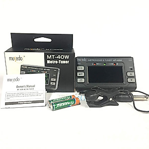 Musedo MT-40W 3-in-1 Digital Wind Instrument Tuner Metronome Tone Generator for Chromatic, Sax, Flute, Clarinet, Windwood. Battery Included (Black)